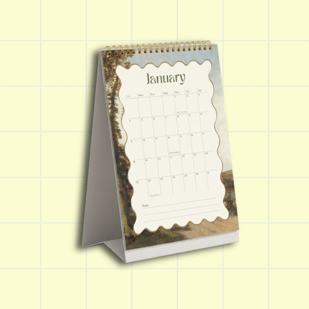 17th Century Vintage Desk Calendar 2026 - 6x8 inches – UNQUOTE